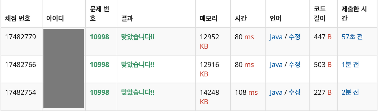 [백준] 10998번 : A×B - JAVA [자바]