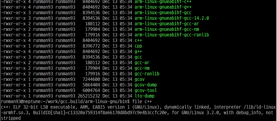 ARM H3 오렌지 파이 32bit GNU C, C++ Compiler