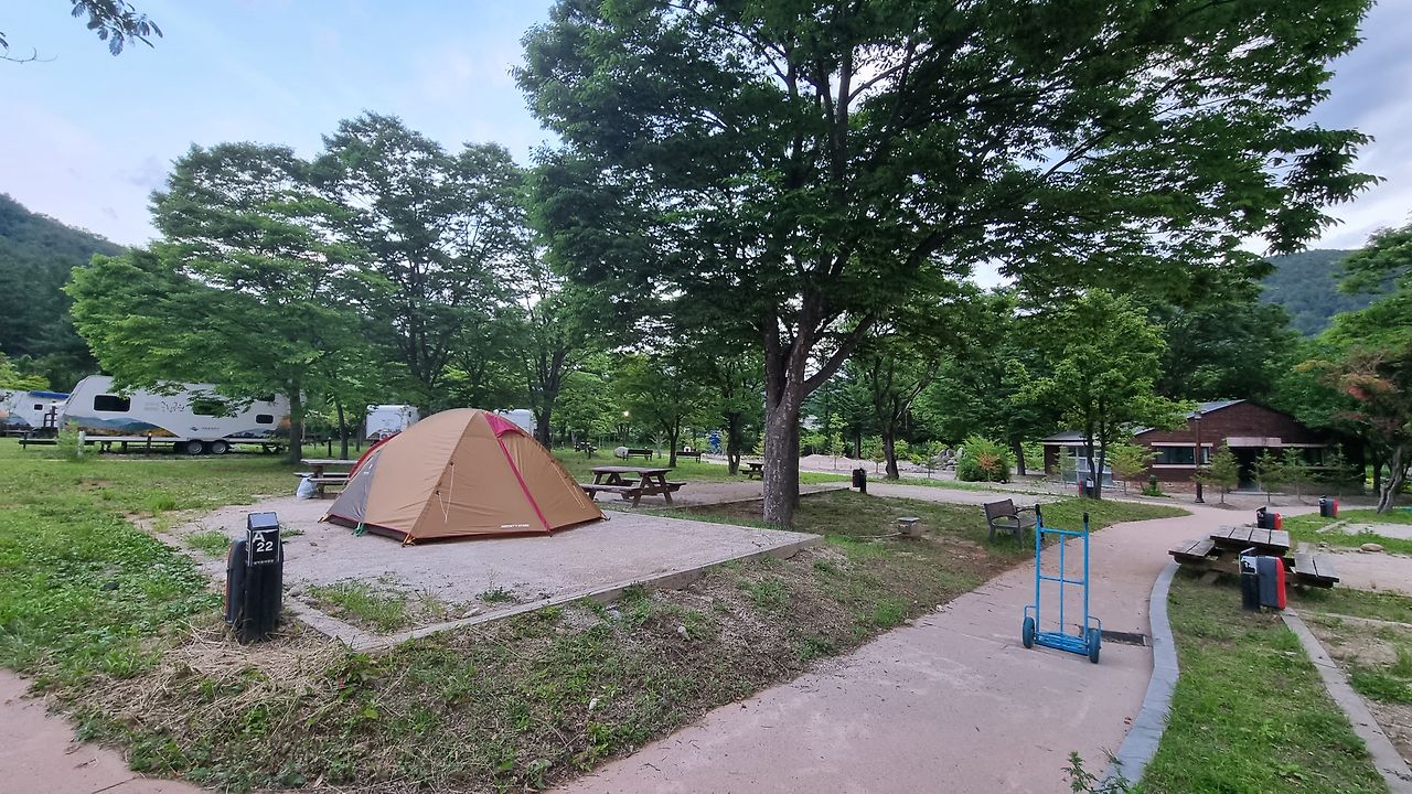 설악산 설악동 캠핑장 야영장 배치도 A영지 국립공원야영장예약 정보
