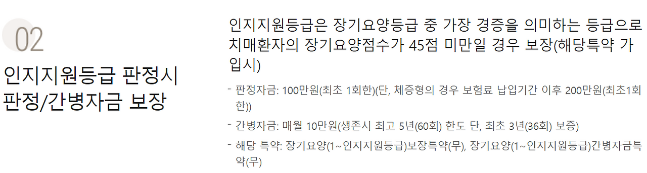 한화생명보험 간병치매보험 보장내용 특징 보험료 및 간병치매보험 가입 시 유의사항