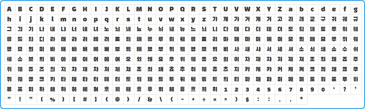 검은고딕체 Black Han Sans 폰트 사용가이드