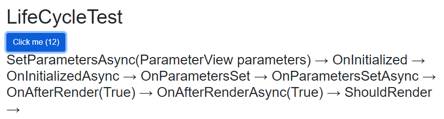 C# Blazor LifeCycle 확인