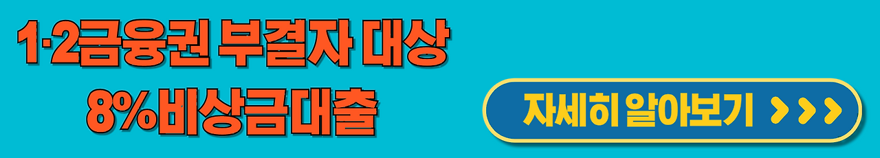 8 비상금 대출 상품 제1·2금융권 부결자를 위한 해결책
