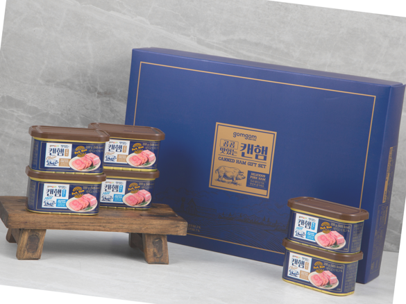 곰곰 맛있는 캔햄 선물세트 쇼핑백 1세트 욕쟁이 늑대인간