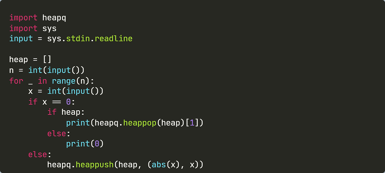 [BOJ_11286] 절댓값 힙