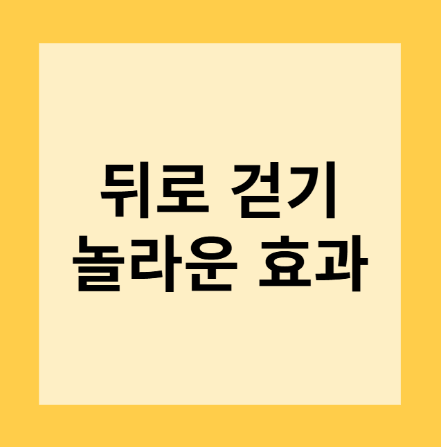 뒤로 걷기의 놀라운 효과 체중 감량 근력 강화 그리고 인지 기능 향상까지
