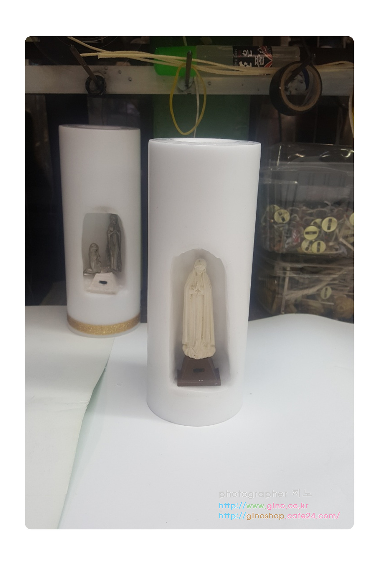 지노캔들gino Art Candle양초를연구하는사람들 동백성마리아성당 첫영성체 선물 양초 샘플
