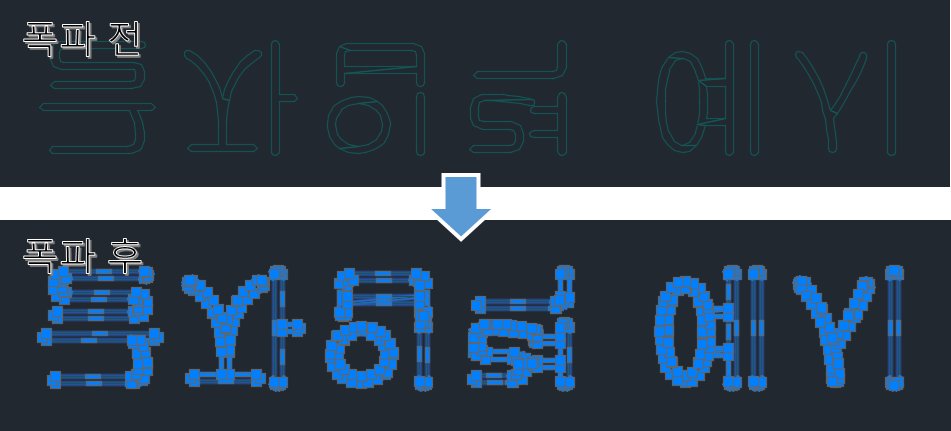 오토 캐드auto Cad 글자 입력하고 텍스트 폭파하는 방법글자 깨서 선으로 만들기 토스트의 이런저런 이야기들