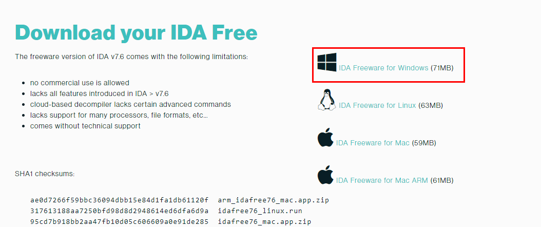 도구 Tool / IDA(아이다) 무료 버전 설치, 디스어셈블러 - 윈도우 용 :: 해커를 꿈꾸는 개발자
