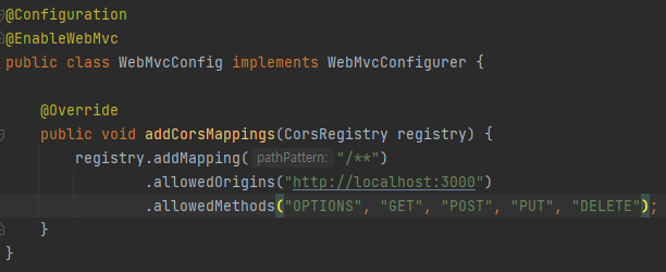 React-Spring CORS 이슈