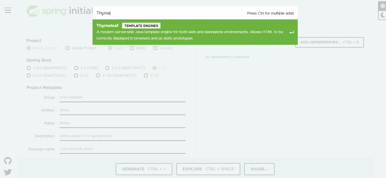 [Thymeleaf] SpringBoot에 Thymeleaf 적용하기