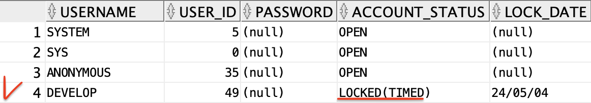 ORA-28000 the account is locked 해결하기 :: Dev. MK