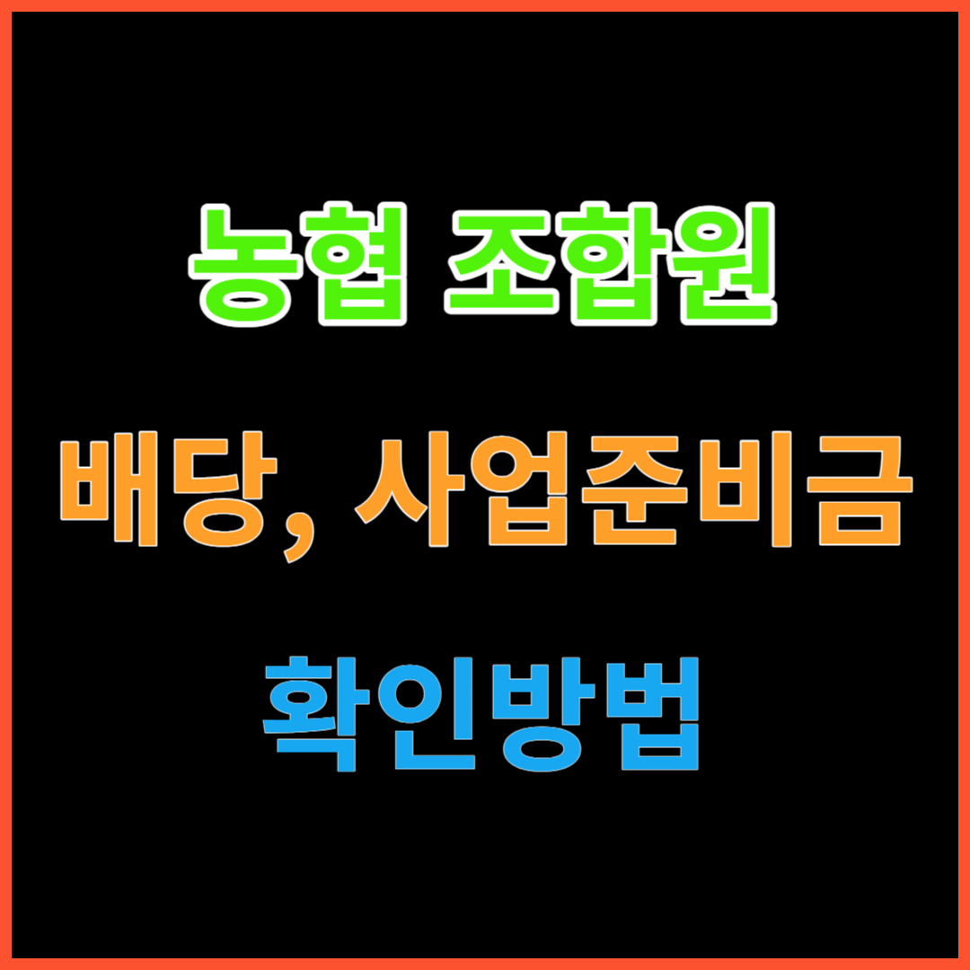 농협 조합원 사업 준비금 출자금 배당금이용고 배당금 세율 확인 방법농협 어플 Nh콕뱅크