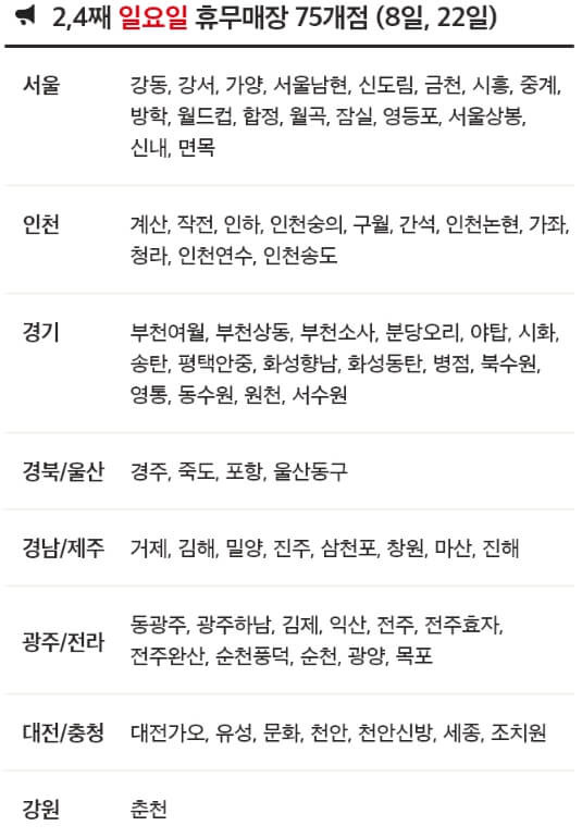 홈플러스 주차요금은 휴무일 및 무료 주차 지점 총정리북수원 강서 등