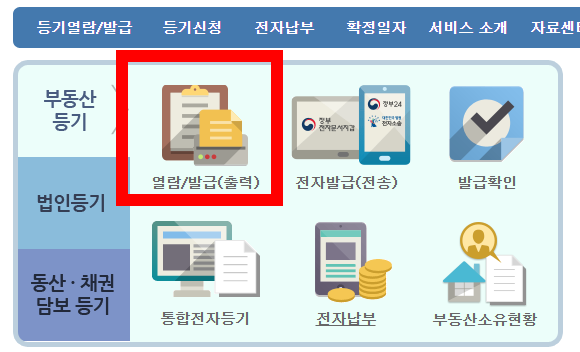 등기부등본 열람 발급 방법 등기부등본 보는 법