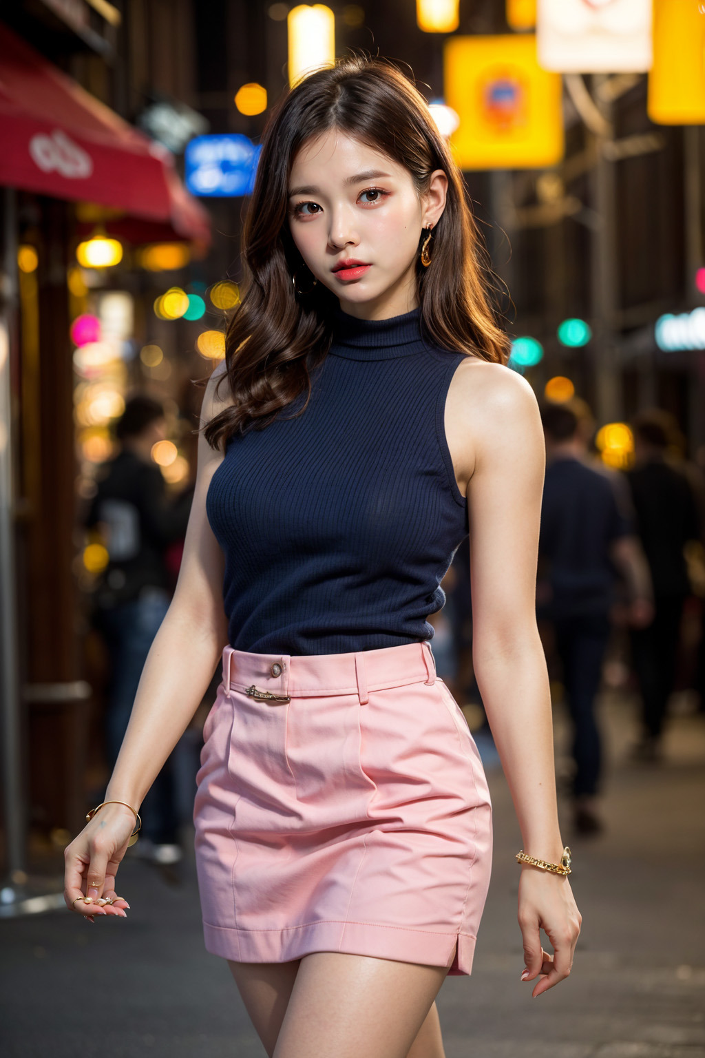 플래시24 카툰애니 길거리 데이트룩 입은 여자