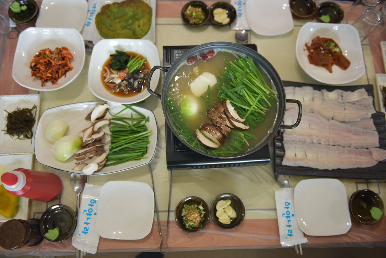 장흥맛집 여다지회마을 갯장어 하모샤브샤브
