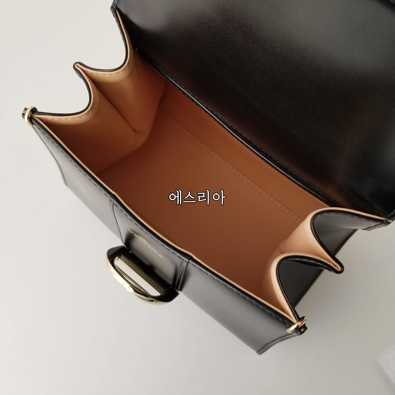 델보 브리앙 미니 블랙 금장 에스리아 실사