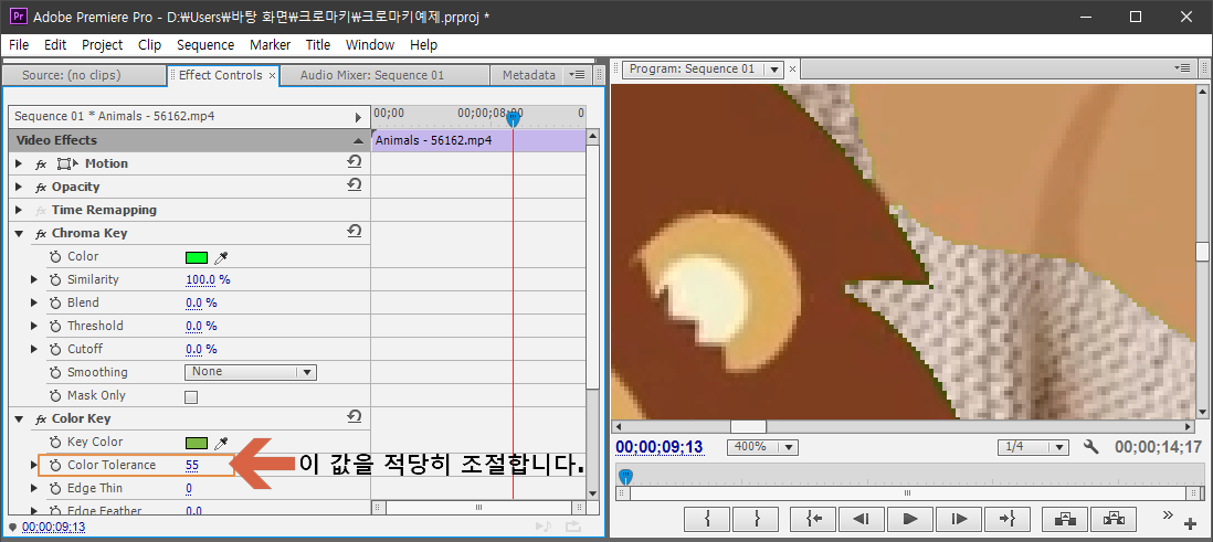 배경 합성~ 크로마키 기법