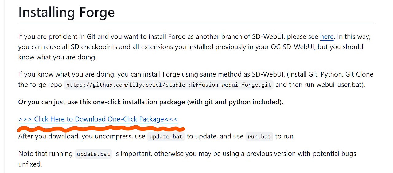 스테이블 디퓨전 Webui_SD Forge 설치하기