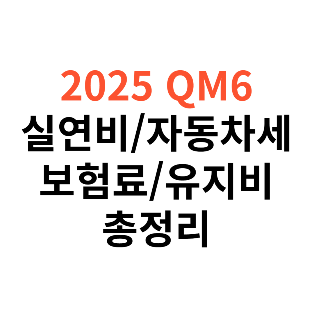 2025년 르노 QM6 차량 실연비, 자동차세, 보험료, 실제유지비 총정리