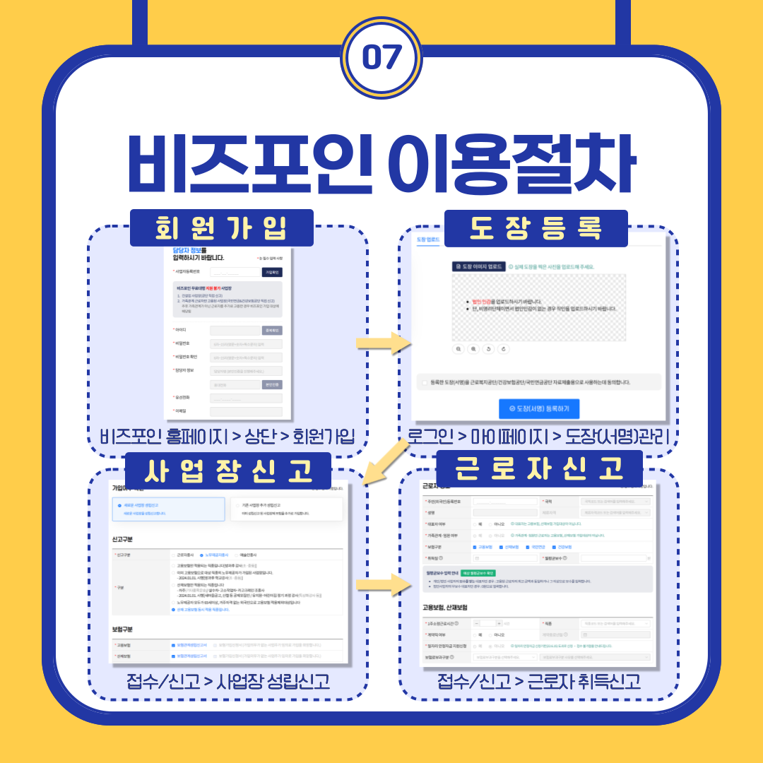 특수형태근로종사자노무제공자 고용보험 산재보험 가입 바로가기