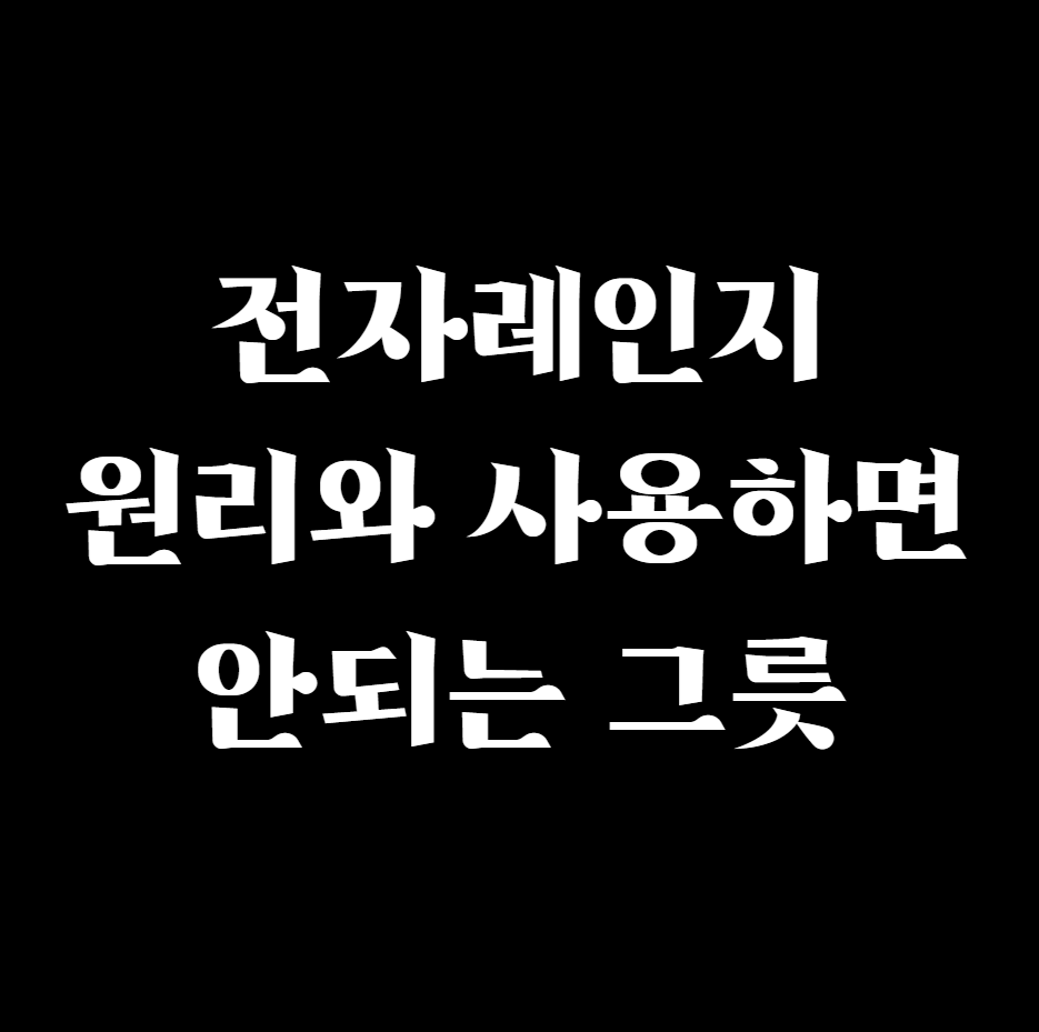 전자레인지 원리와 사용하면 안되는 그릇