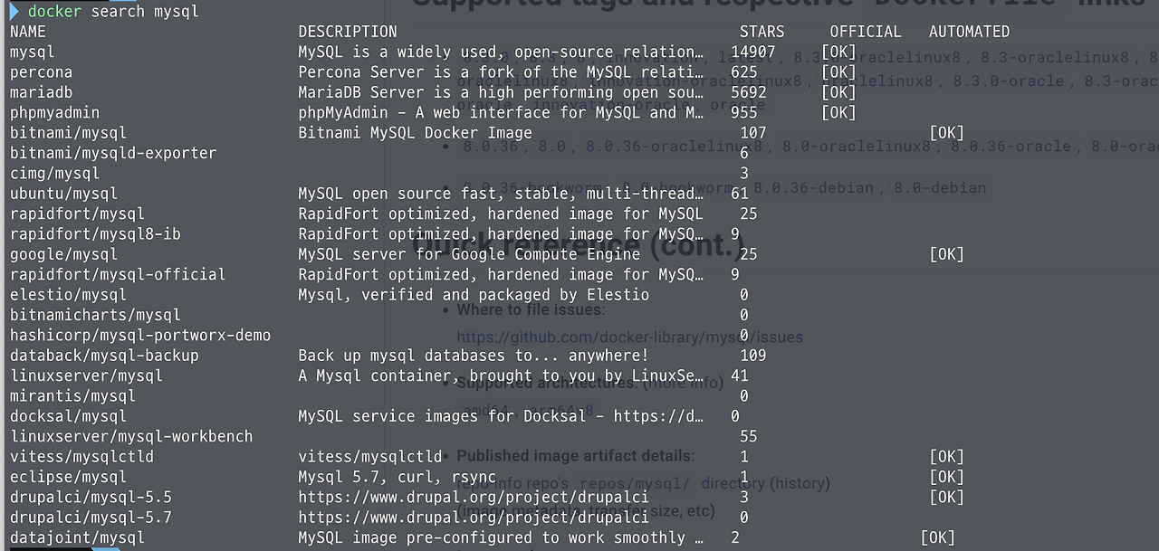 [Docker] MySQL 서비스 구축 방법