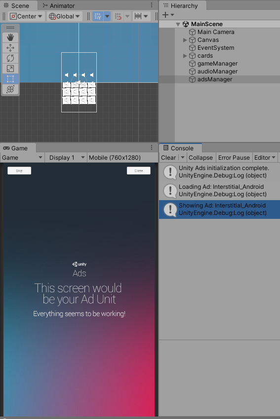 Unity Ads / Advertising 광고 넣기(2023.12.05) - 에치스
