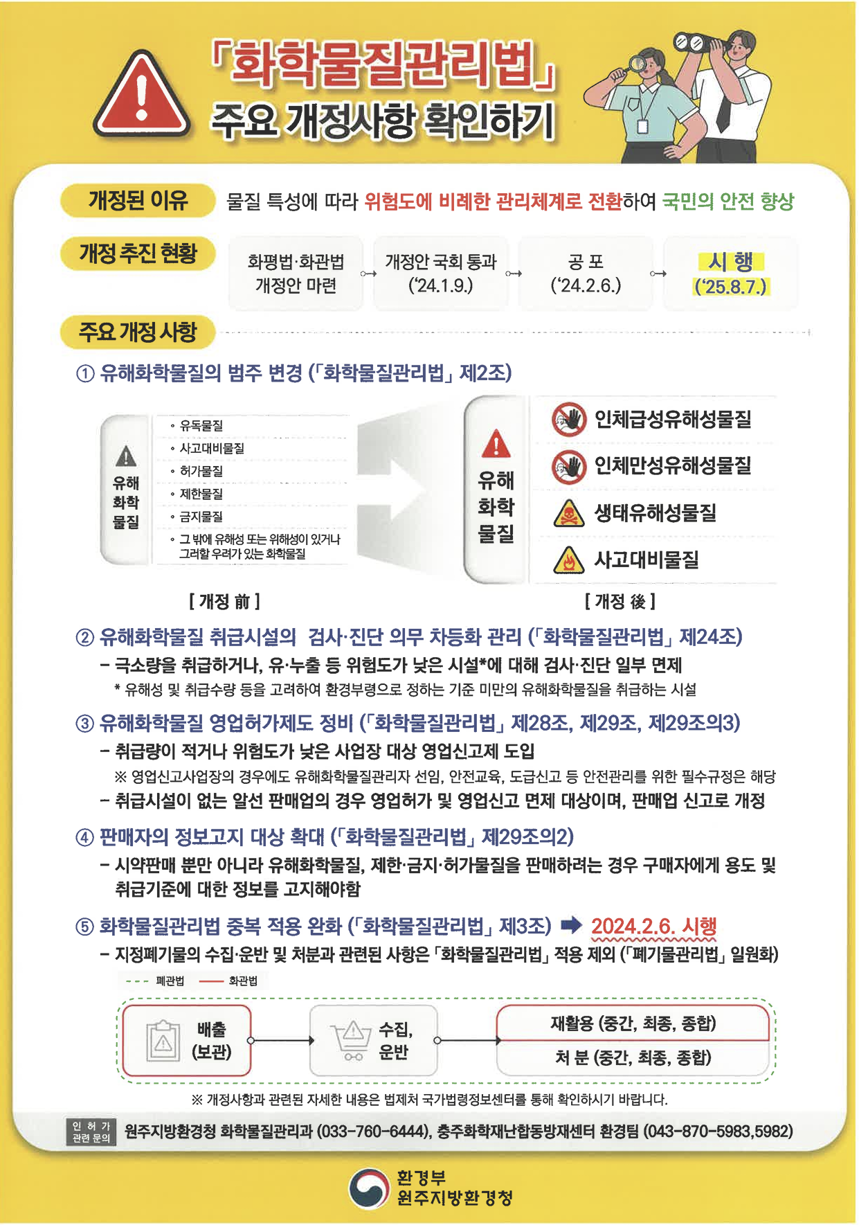 화학물질관리법 주요 개정사항 20250807시행