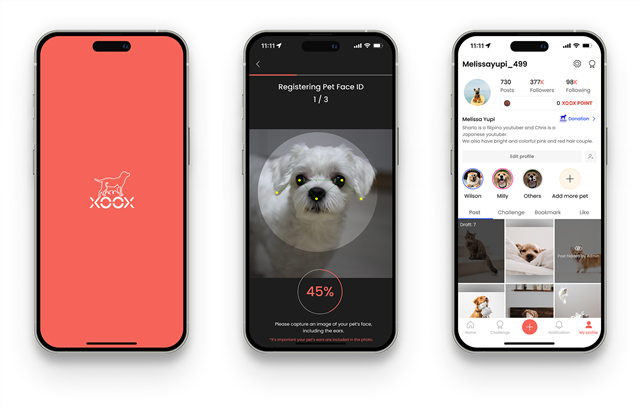 XOOX, 출시와 함께 화재몰이... "세계 최초 반려동물 전용 SNS"