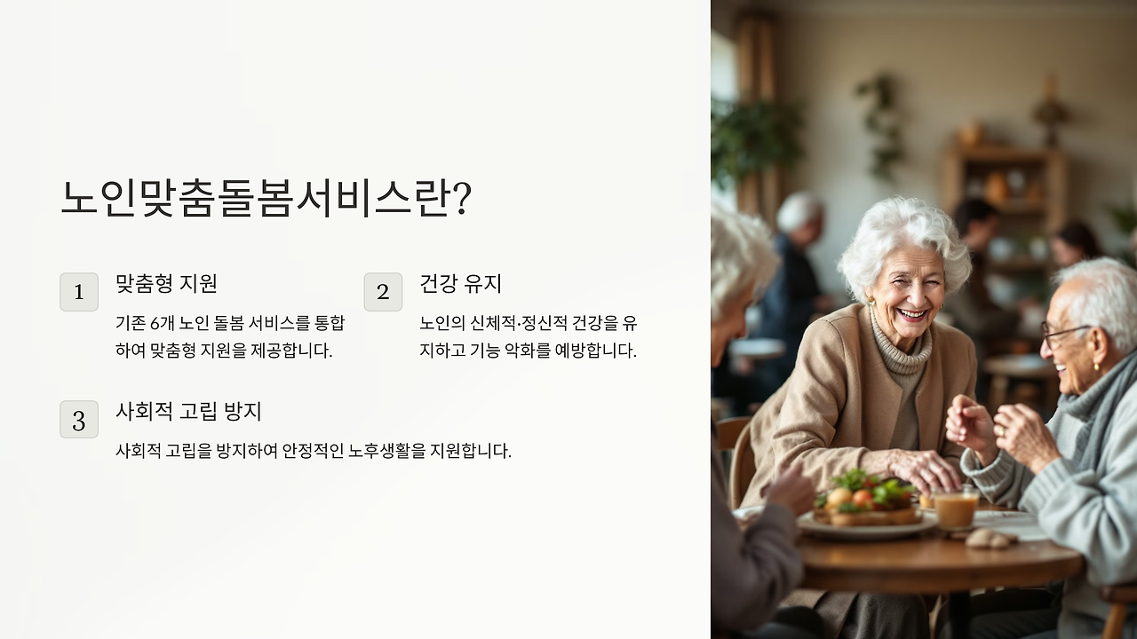 2025 노인맞춤돌봄서비스 배움터 신청방법 및 지원대상 총정리