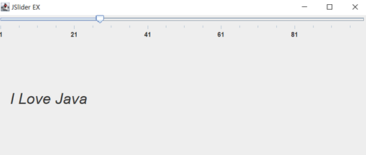Java - Swing, Jslider 스윙과 슬라이더