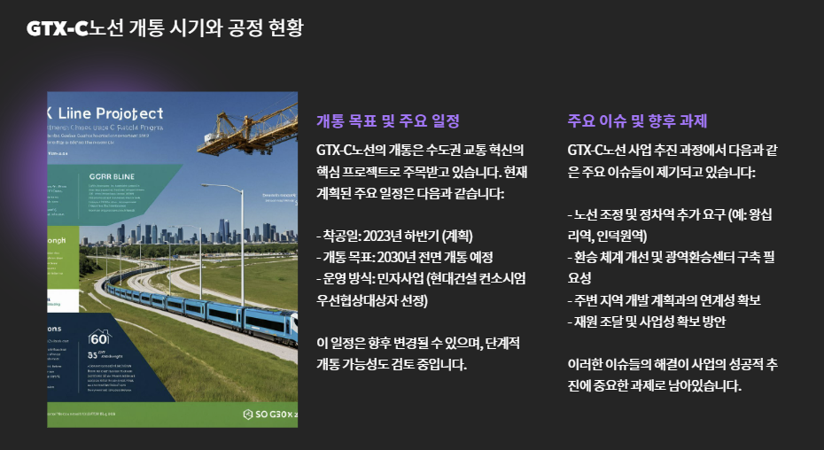 Gtx C노선 총정리 정차역 노선도 개통 시기 수혜지역까지 2025년 기준