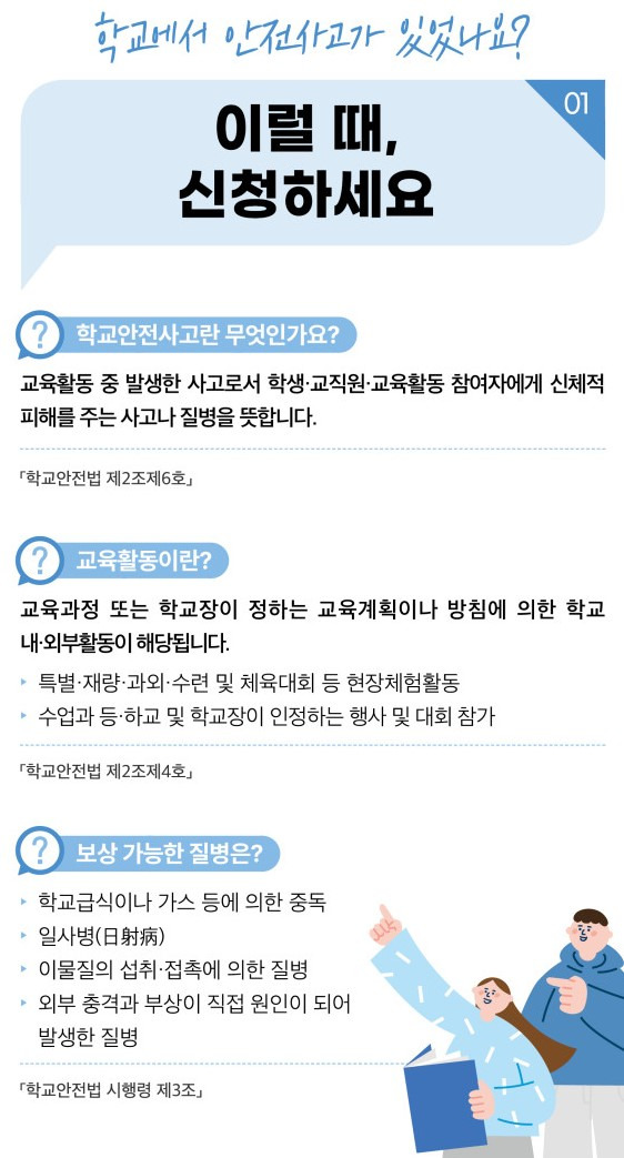 학교에서 다쳤을때 보상금 받는 절차 학교안전공제회와 실비보험 중복 가능