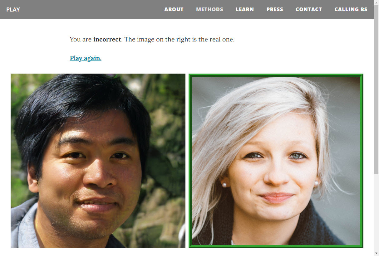 whichfaceisreal - 인공지능이 생성한 가짜 얼굴 이미지와 실제를 구별하기