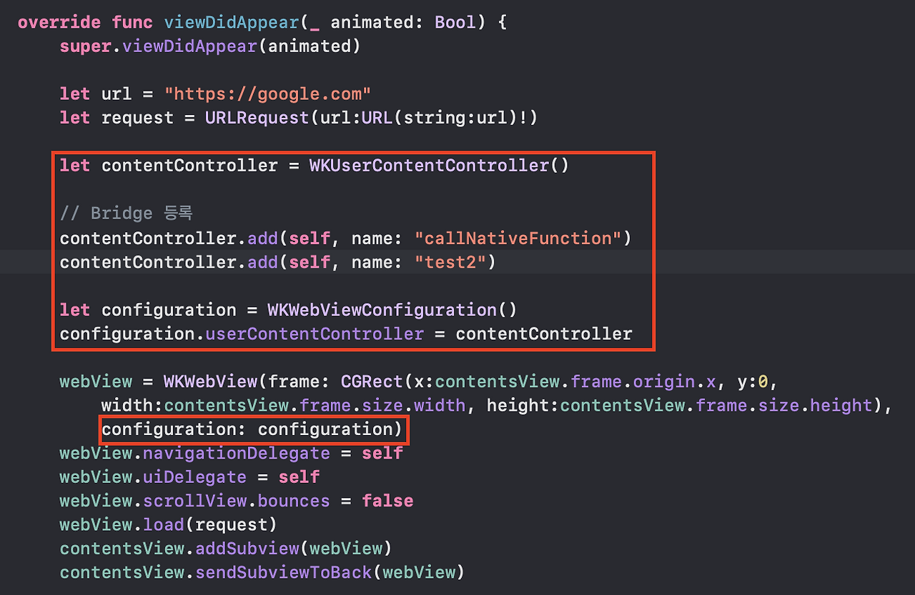 15. [iOS/Swift] 웹뷰(WKWebView)와 JavaScript 연동(간략) (Native JavaScript)