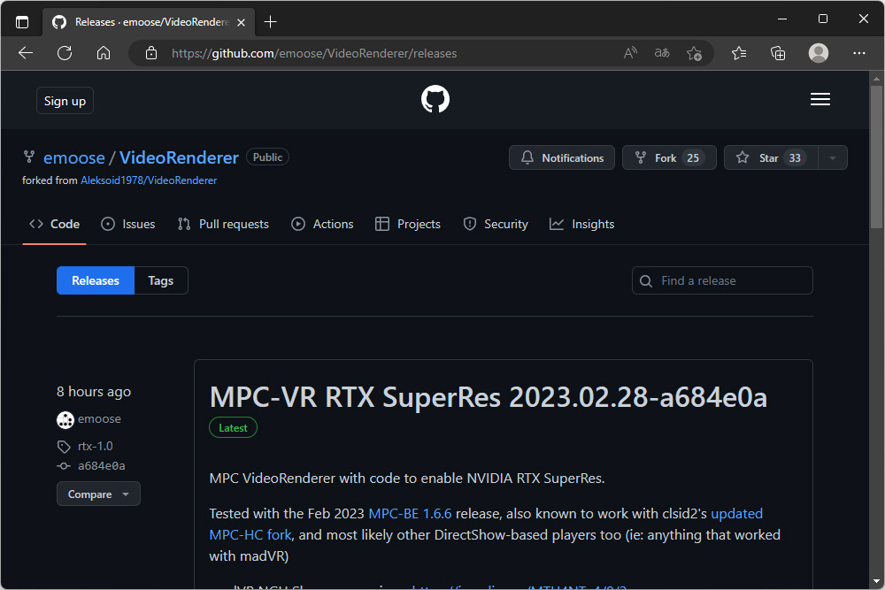 엔비디아 RTX 비디오 초해상도 지원 드라이버와 팟플레이어 적용!