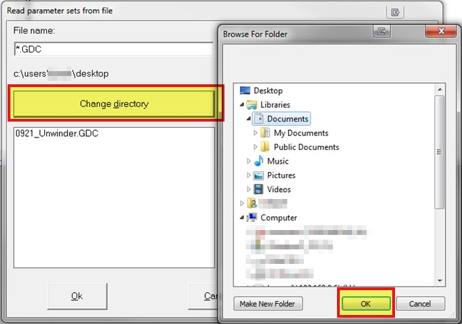 Lenze GDC (2) - Send a parameter file to inverter (Write)