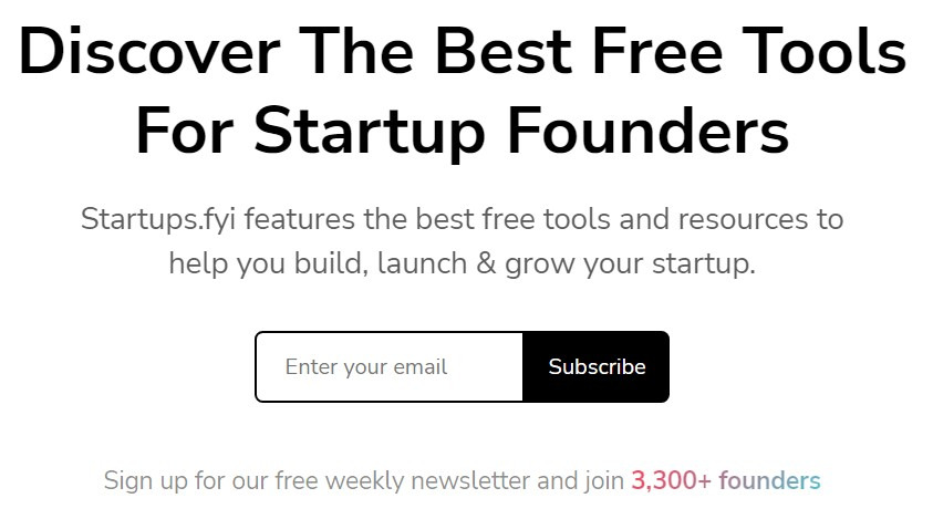 [유용한 사이트] 스타트업을 위한 무료 툴 모음 사이트 Startups.fyi