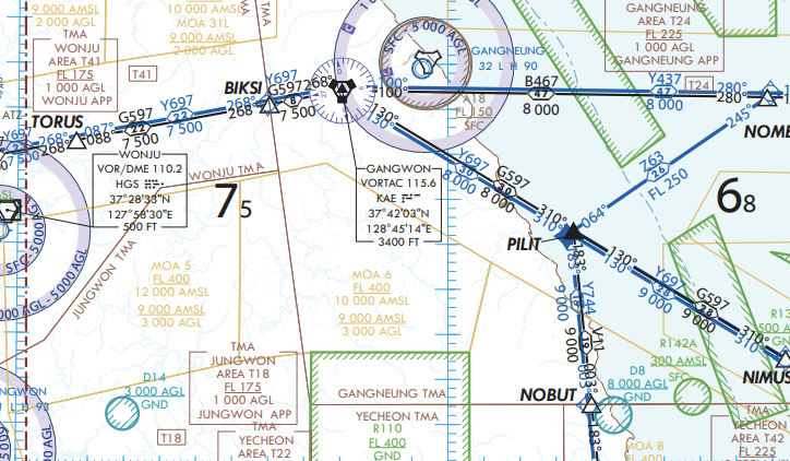 ENROUTE CHARTS - ROUTE에 대하여