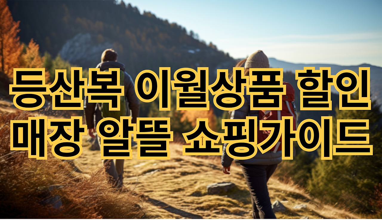 등산복 이월상품 할인매장 알뜰 쇼핑 가이드