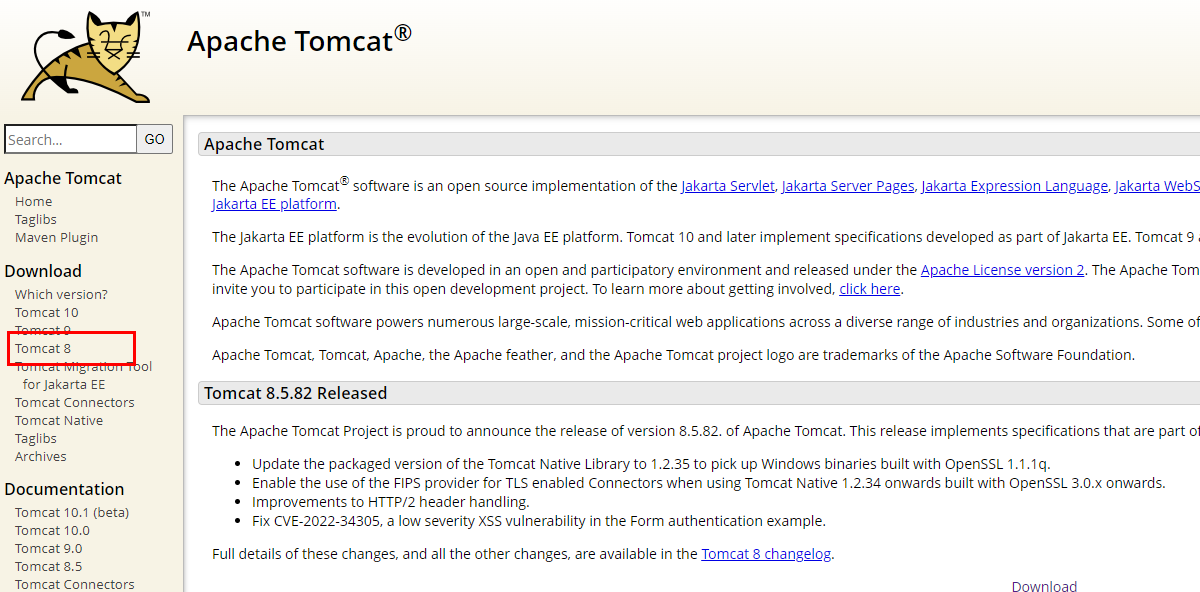 톰캣(tomcat) 설치하기 - devpark