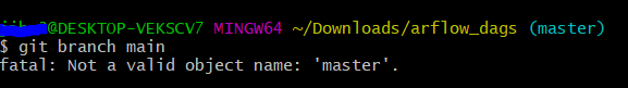 [git] fatal: Not a valid object name: 'master'. 오류 해결