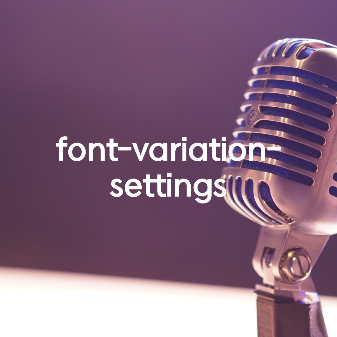 font-variation-settings 속성은 가변 폰트를 설정합니다.