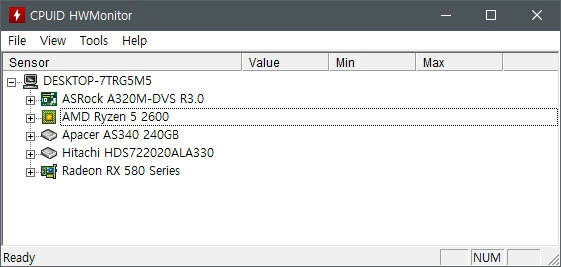 HWMonitor로 CPU 온도 측정하기