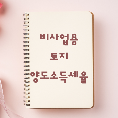 비사업용 토지 양도소득세율과 비사업용 토지란 뜻