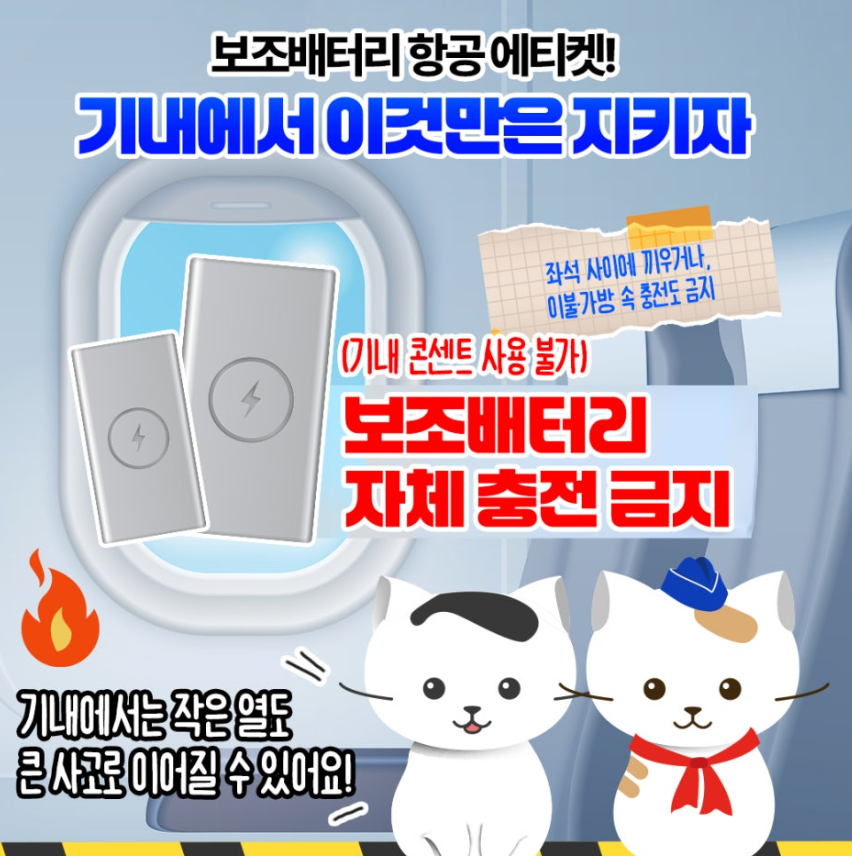 2025년 변경된 항공기 규정 지침 보조 배터리 및 전자담배 종류별 기내 반입 조건 및 절차
