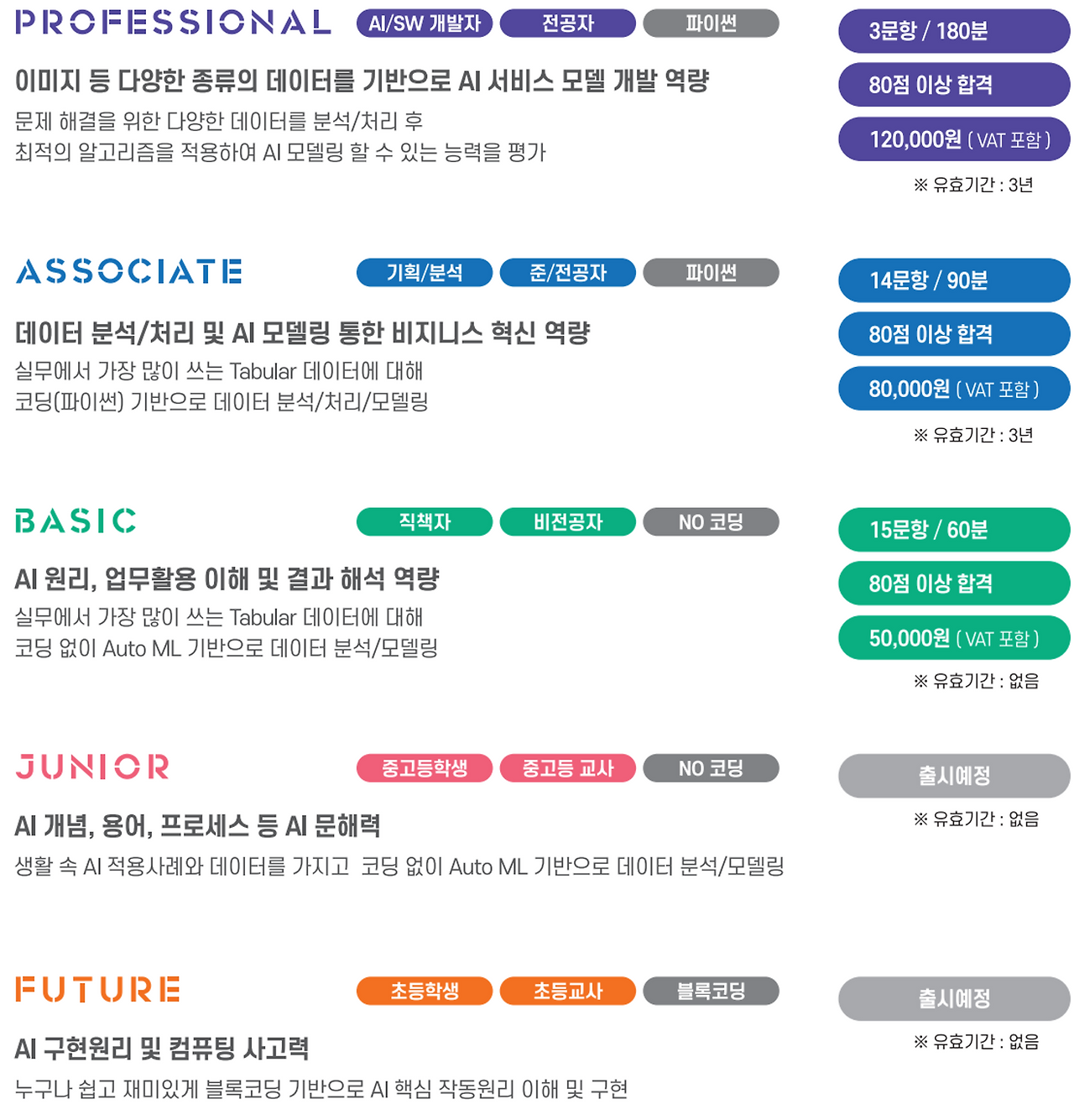 AICE(AI 자격증) 시험 일정 및 관련 정보