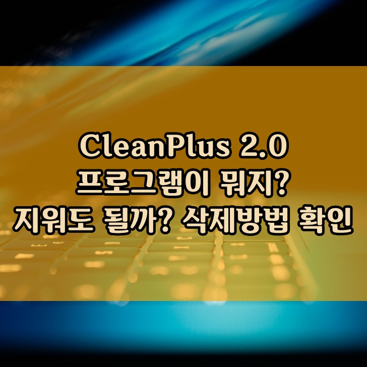 클린 플러스 CleanPlus 2.0 프로그램이 뭐지? 지워도 되나 확인하기